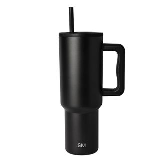 Simple Modern Thermobecher mit Strohhalm und Griff | Isolierter Edelstahl-Trinkbecher Eiskaffee-Reisebecher | Geschenke f&uuml;r Frauen und M&auml;nner | Trek | 1180ml | Midn