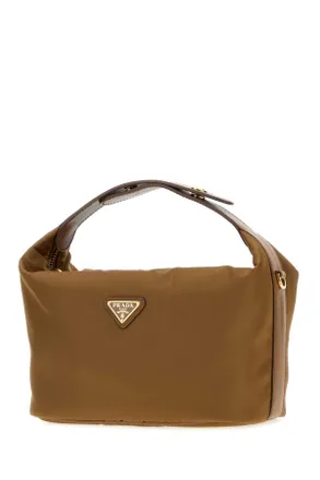 Prada Womens Camel Re-Nylon Mini Prada Ch&atilde;&copy;rie Handbag Brandy Borse A Mano Bag