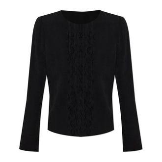 Emporio Armani Femme, Vestes, Noir, Taille: 38 FR Veste &agrave; Volants