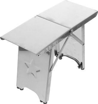 OSALADI Klapphocker aus Edelstahl 100 Kg Tragkraft Faltbarer Leichter Reisehocker f&uuml;r Camping Wandern und Outdoor Eins&auml;tze