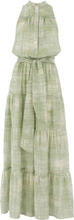 Kiton Femme, Robes, Vert, Taille: 38 FR Ruffled Maxi Dress
