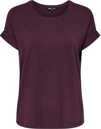 Only Femme Onlmoster S/S O-Neck Top Noos JRS T-Shirt, Vin, XL EU