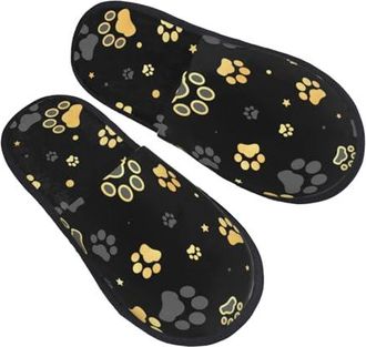 Generic Chaussons Maison Empreinte De Patte De Chien Animal Avec Semelle Caoutchouc Chaussons Anti Odeur Pantoufles Pour Chambre De Camping La Maison L