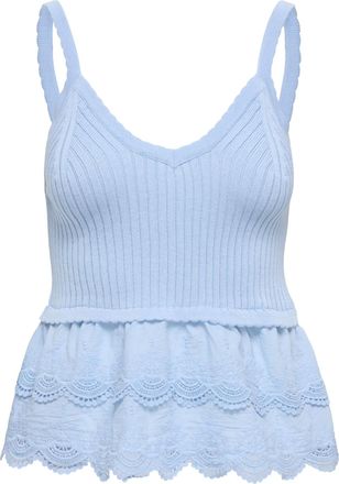 Only Onlluki Sl V-Neck Woven Mix Top KNT