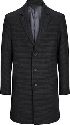 Jack & Jones Jjeharrison Manteau en laine pour homme, Gris foncé mélangé, S