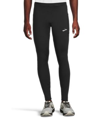 Brooks Momentum Thermal Tight 2.0 f&uuml;r Herren, Schwarz/Speed-Logo, Mittel