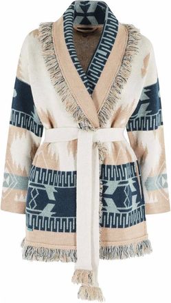 Alanui Femme, Pulls, Multicolore, Taille: 38 FR Icon Jacquard Cardigan