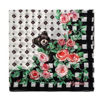 Moschino unisex, Accessoires, Multicolore, Taille: ONE Size Foulard en soie imprim&eacute;