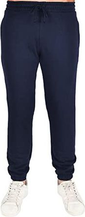 Sleepdown Pantalon de Jogging décontracté à Jambe étroite, Bleu Marine, S Homme
