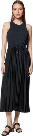 Tommy Hilfiger Femme, Robes, Bleu, Taille: 38 FR Pleat Sleeveless Midi Dress