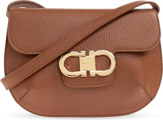 Ferragamo Femme, Sacs, Brun, Taille: ONE Size Lizzy Crossbody Bag