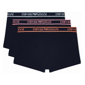 Emporio Armani Homme, Sous-v&ecirc;tements, Bleu, Taille: S Boxers Brod&eacute;s (Lot de Trois)