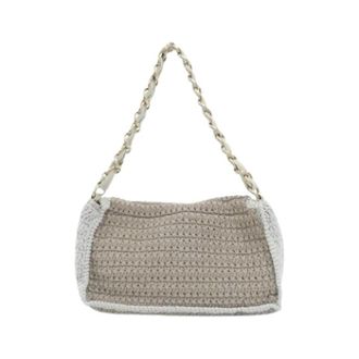 Chanel Pre-owned Strick Umh&auml;ngetasche - - Pre-owned - Damen - Beige - ONE SIZE