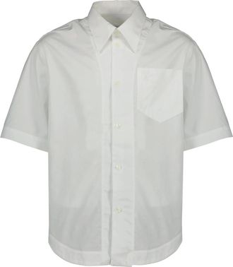 Ami Homme, Chemises, Blanc, Taille: M De Coeur Short-Sleeve Shirt
