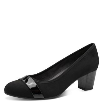 Jana Damen Pumps mit Glitzerdetails Vegan, Schwarz (Blk/Blk Patent), 38 EU