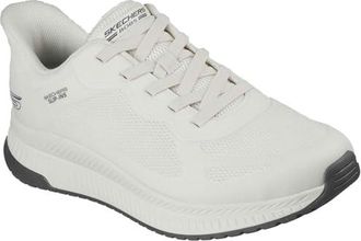 Skechers Bobs Squad 4 Baskets pour Homme, en Tricot Blanc cass&eacute;, Taille 47,5 UE