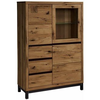 Massivmoebel24 Highboard Wildeiche 103x40x148 Tabacco brown ge&ouml;lt VILLANDERS 306