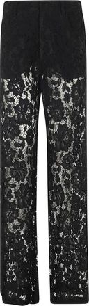 Federica Tosi Femme, Pantalons, Noir, Taille: 38 FR Pantalone 5 Tasche in Pizzo