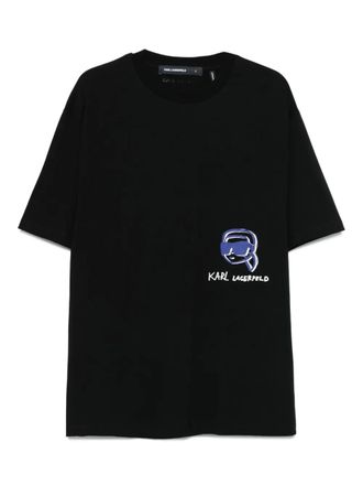 Karl Lagerfeld t-shirt à imprimé graphique - Noir