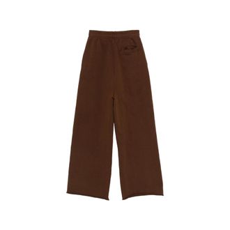Entire studios Relaxed Wide-Leg Cotton Joggers - Brown