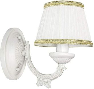 Licht-Erlebnisse Wandleuchte Vintage Landhaus Stoff E14 blendarm sofia