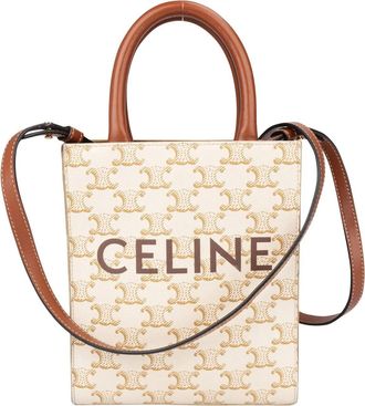 Celine Crossbody Bags - Celine Maccadam Monogram Cabas Mini Handbag - Gr. unisize - in Wei&szlig; - f&uuml;r Damen