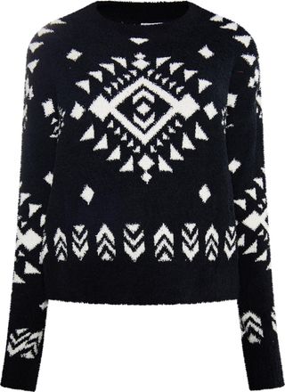 Izia Zur Seite fahren Damen schwarz-wollwei&szlig;