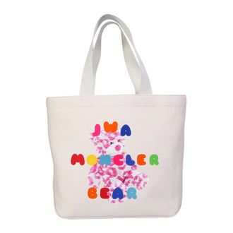 Moncler Femme, Sacs, Beige, Taille: ONE Size Sac en toile avec graphiques num&eacute;riques