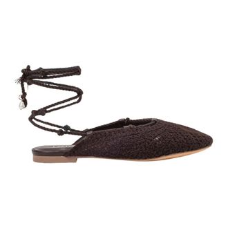 Twinset Femme, Chaussures, Brun, Taille: 38 EU Ballerine Crochet Mules