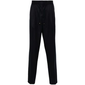 Brunello Cucinelli Pantalon en Laine Vierge - Homme - Pantalons - Bleu - Taille: XL