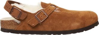 Birkenstock Slipper & Pantoletten - Clogs Tokio Shearling - Gr. 37 (EU) - in Braun - für Damen