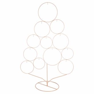 Villa D'Este Home Tivoli Weihnachtsbaum aus Eisen, H&ouml;he 82 cm, 18 Haken, Champagner, Xmas