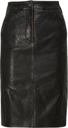 VSP Vsp, Femme, Jupes, Brun, Taille: 40 FR Jupe en cuir Mona