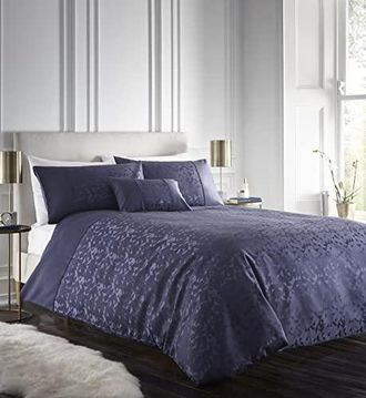 Portfolio Home Portfolio Lucien Bettw&auml;scheset f&uuml;r Doppelbett, gewebt, Jacquard, Marineblau, Blau