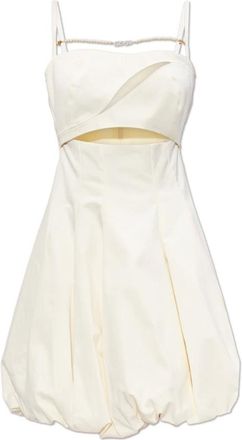 Versace Jeans Couture Femme, Robes, Beige, Taille: 38 FR Robe Courte avec Fentes D&eacute;coratives