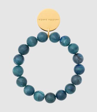 Vanessa Baroni Bracelet Mini Beads Flex Teal Marble