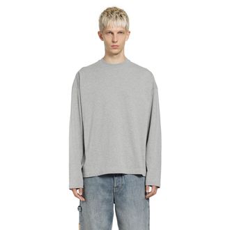 Jil Sander Vertical Logo Cotton Long Sleeve T-Shirt