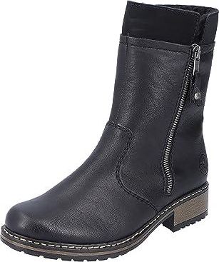 Rieker Bottes courtes Z6880 pour femme, Noir, 36 EU