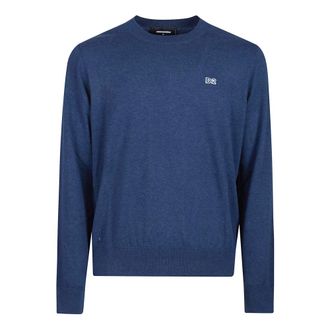Dsquared2 Stilvoller Strickpullover - - Knitwear - Herren - Blau - S