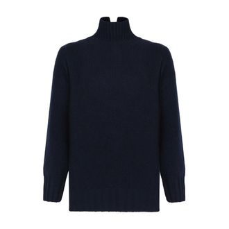 Douuod Femme, Pulls, Bleu, Taille: 36 FR High Neck Sweater