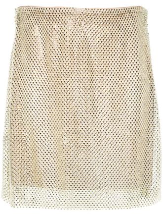 Philosophy di Lorenzo Serafini jupe à ornements en cristal - Vert