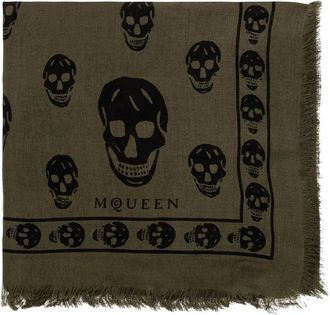 Alexander McQueen Schal - Gr&uuml;n