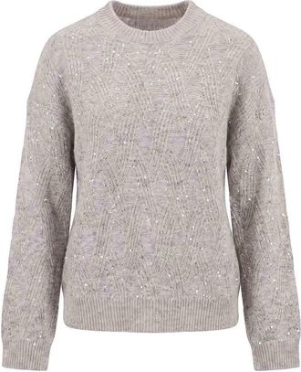 PESERICO Pull Col Rond - Gris