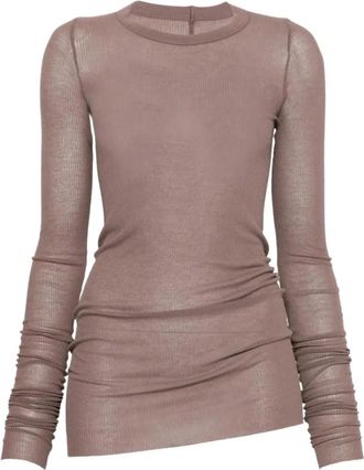 Rick Owens Femme, Tops, Rose, Taille: 42 FR Rib LS T