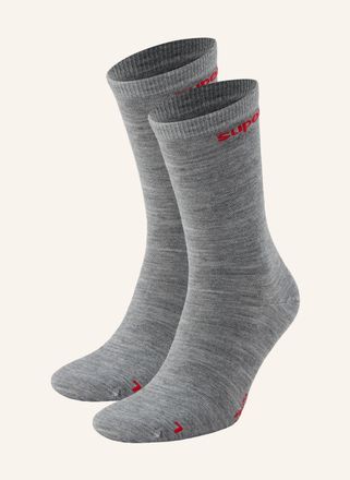 super.natural 2er-Pack Trekking-Socken All Day grau