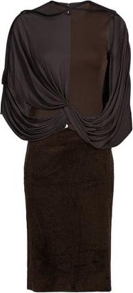 CHRISTOPHER ESBER Robe midi Outline Collision en coton m&eacute;lang&eacute;