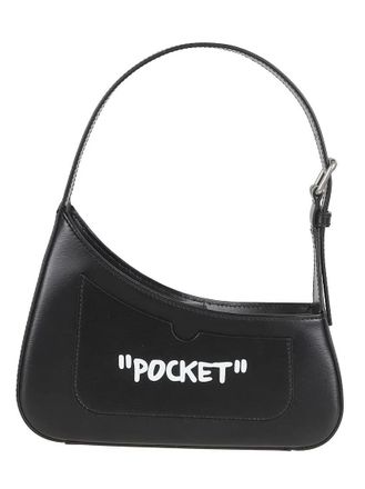 Off-white Hobo Bags - Structured Black Shoulder Bag With Arrows Design - Gr. unisize - in Schwarz - f&uuml;r Damen