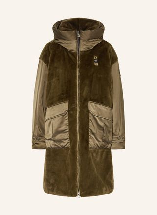 Blauer Mantel Paever M Materialmix gruen