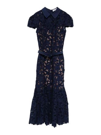 Self Portrait Robe Au Genou - Bleu
