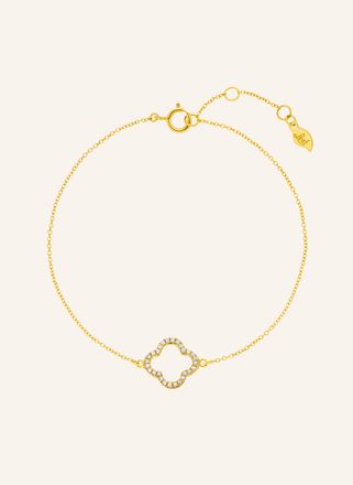 Leaf Armband Clover Aus 18 Karat Gelbgold Mit Diamanten gold